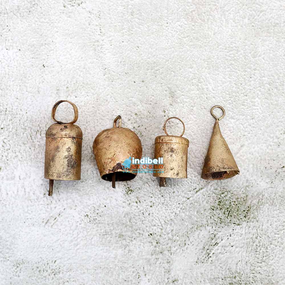 32 Assorted Mix Rustic Bells Combination Holiday Decor For Garland Wre