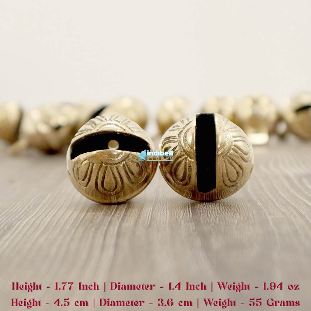 Solid Brass Golden Sleigh Bells (Pack of 6) Polar Express Ride Bells