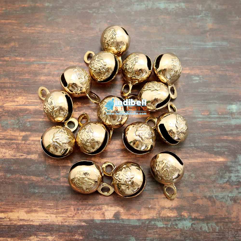 Hanuman Bajrang Bali Protection Bell, Brass Sleigh Bells, Hindu Temple