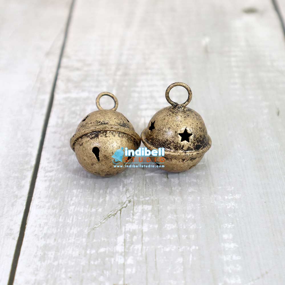 Rustic Hawk Bells Decorative Jingle Bell Star Stamped