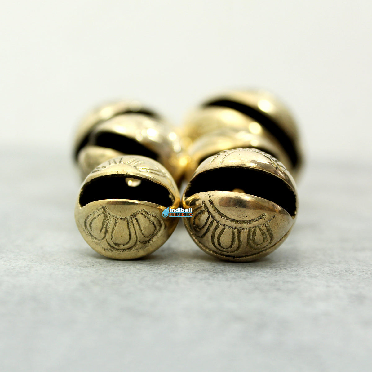Graded Brass Sleigh Bells, Set of 6 Brass Sleigh Bells of Different si