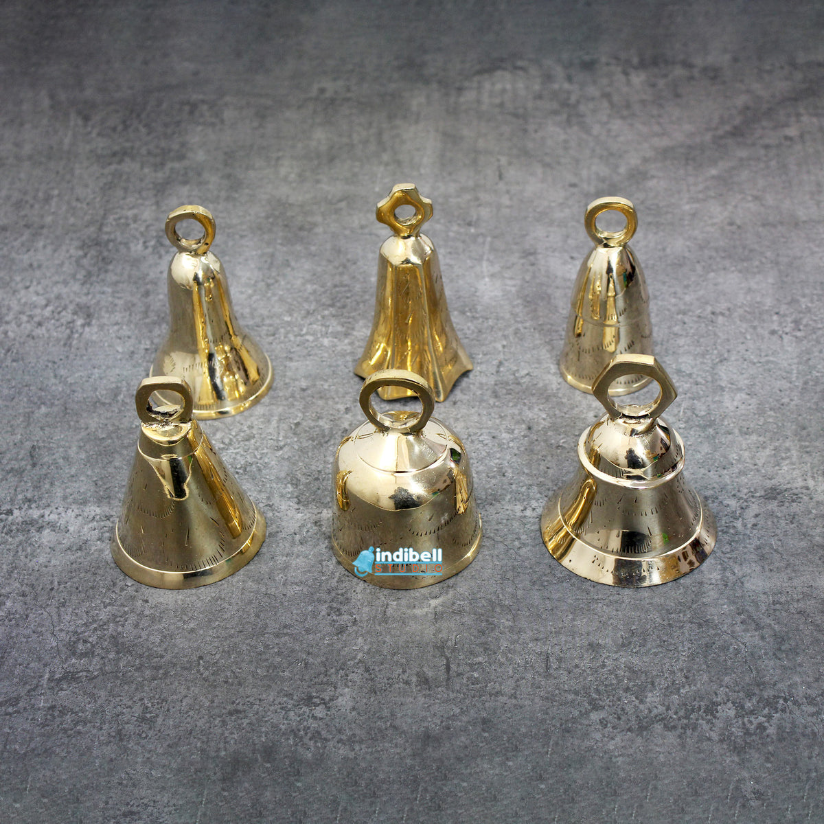Large Brass Temple Altar Bells, Solid Loud Handmade Brass Bells from I