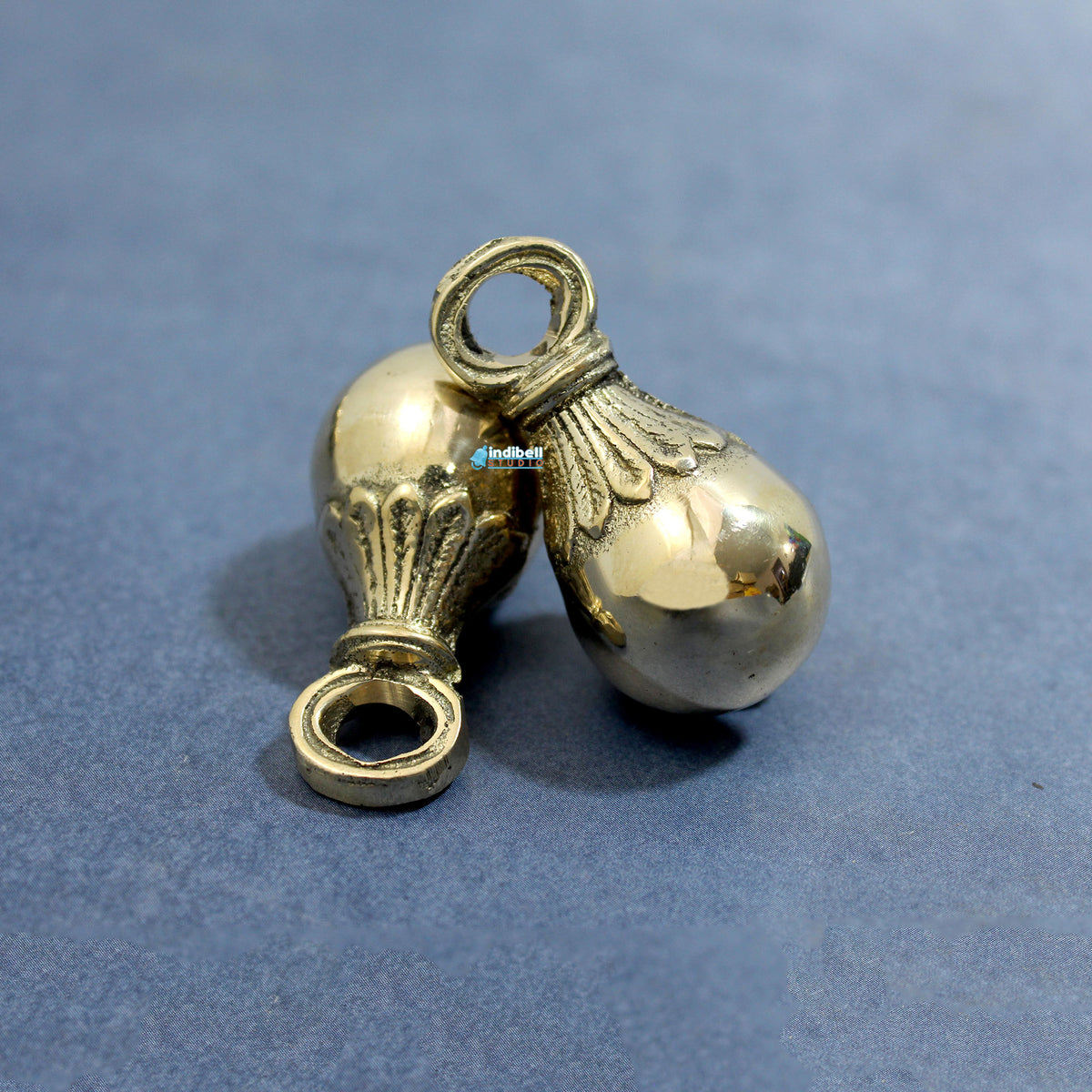 6 Royal Brass Jingle Sleigh Bells, Traditional Indian Chariot Bells in