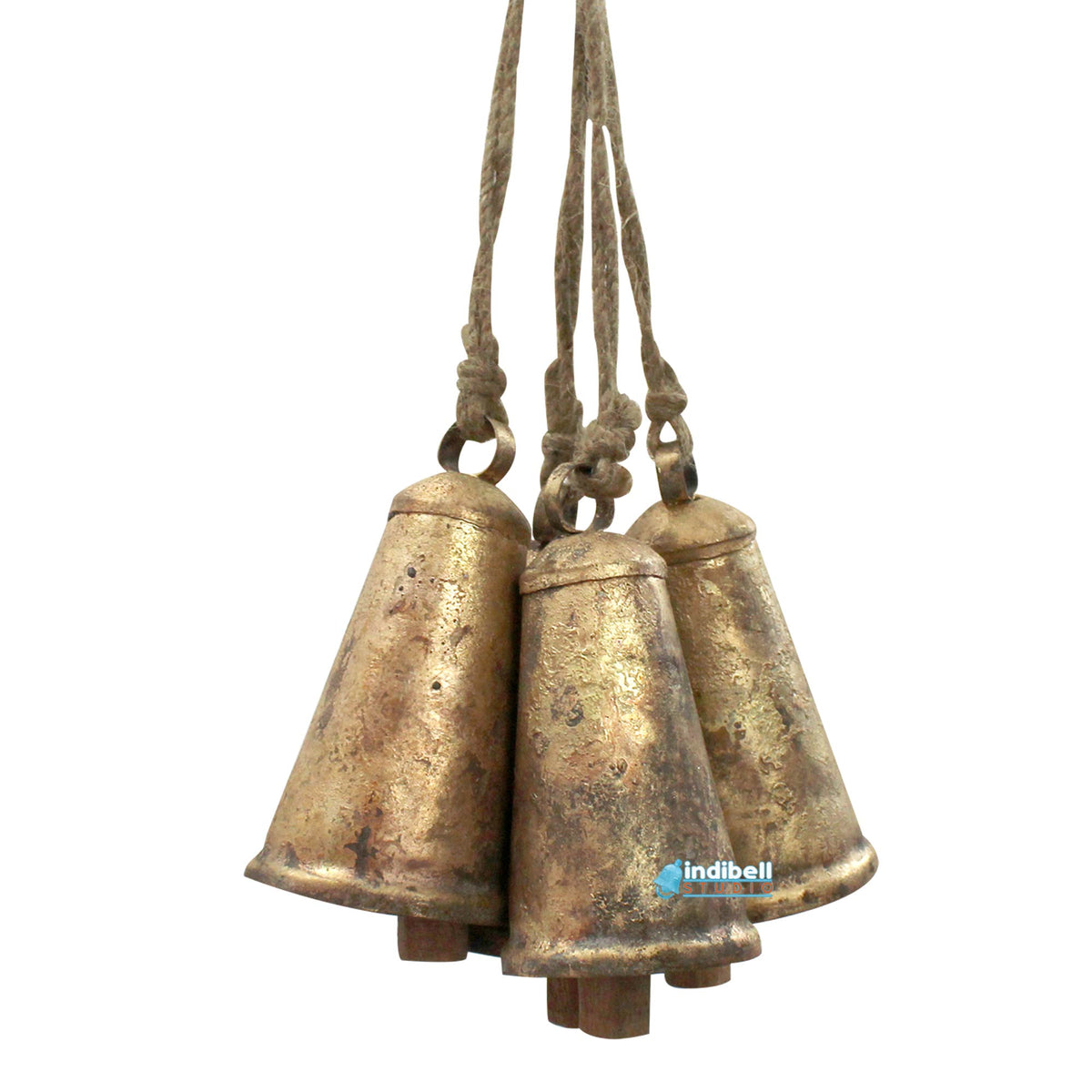 Large Rustic Farmhouse Bucket Bell, Vintage Style Cow Bells, Pack of 4